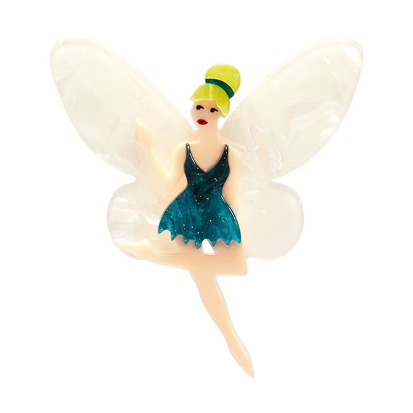 Erstwilder | Jewelry | Tinkerbell Fairy Brooch With Blue Dress And ...